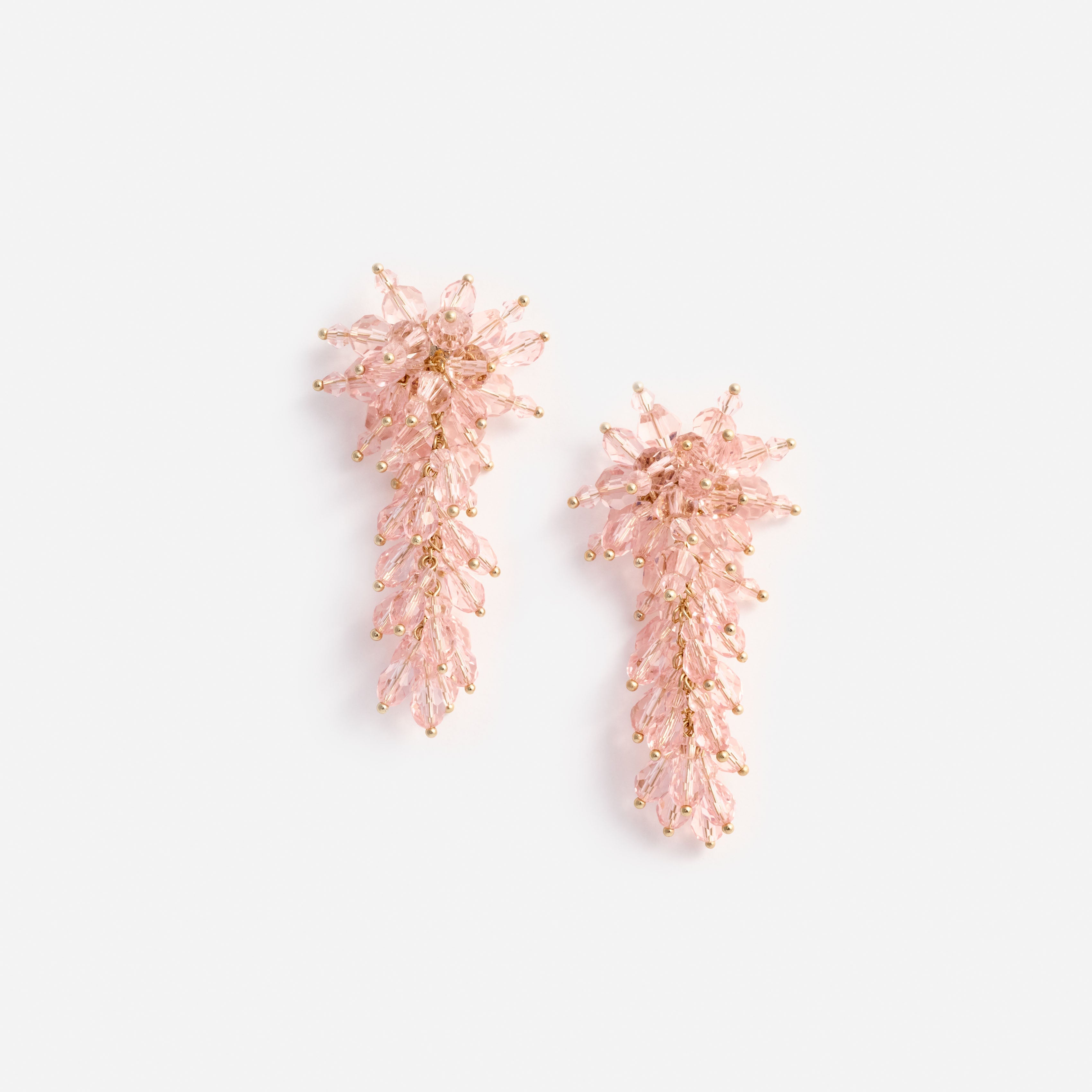 Pink Crystal Cluster Earrings – self-portrait-EU